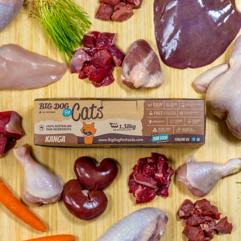 Big Dog for Cats BARF Kangaroo Raw Cat Food 1.38kg – Habitat Pet Supplies